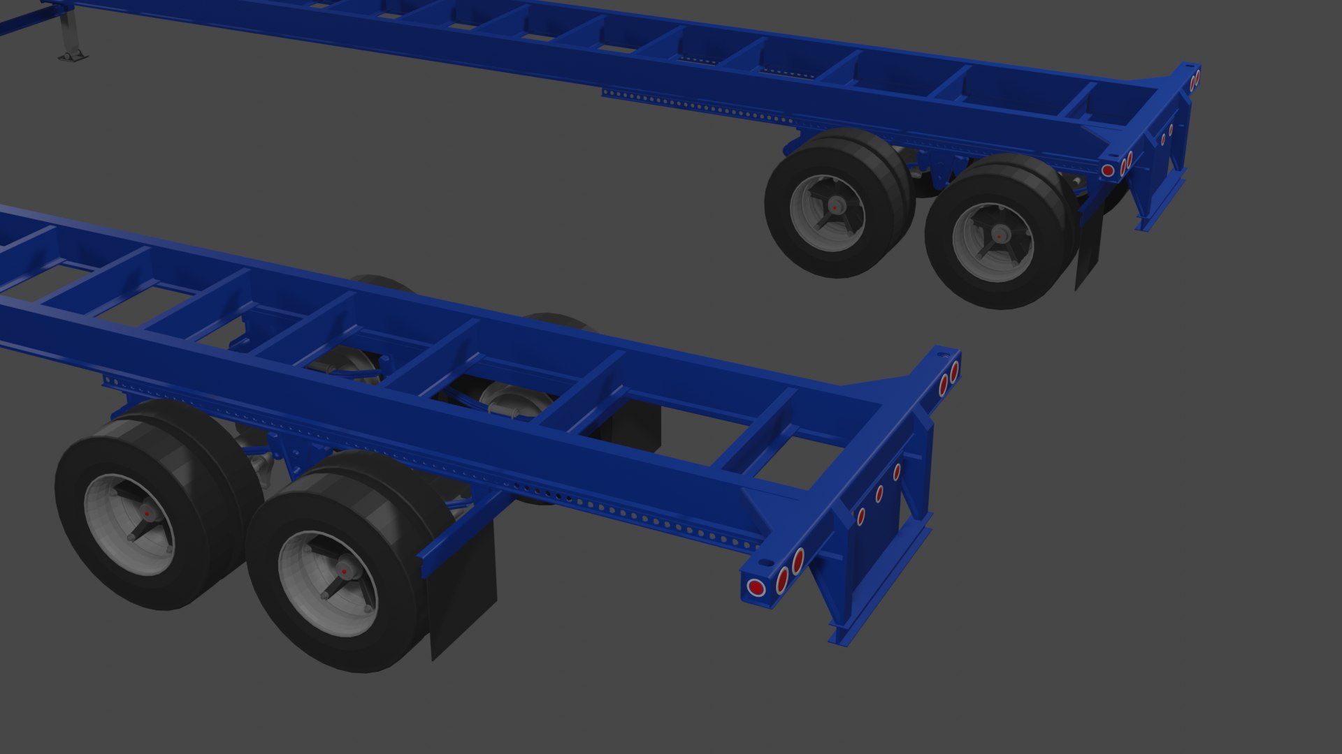 3D Shipping Container Trailer For 45 Foot Containers - TurboSquid 1775360