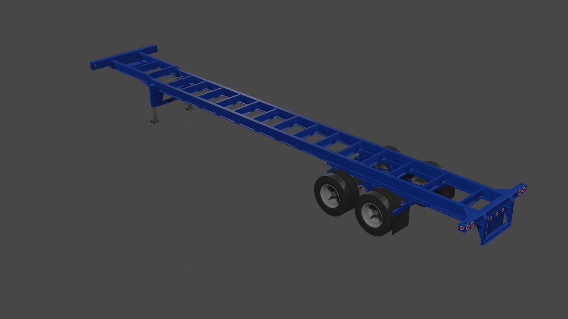 3D Shipping Container Trailer For 45 Foot Containers - TurboSquid 1775360