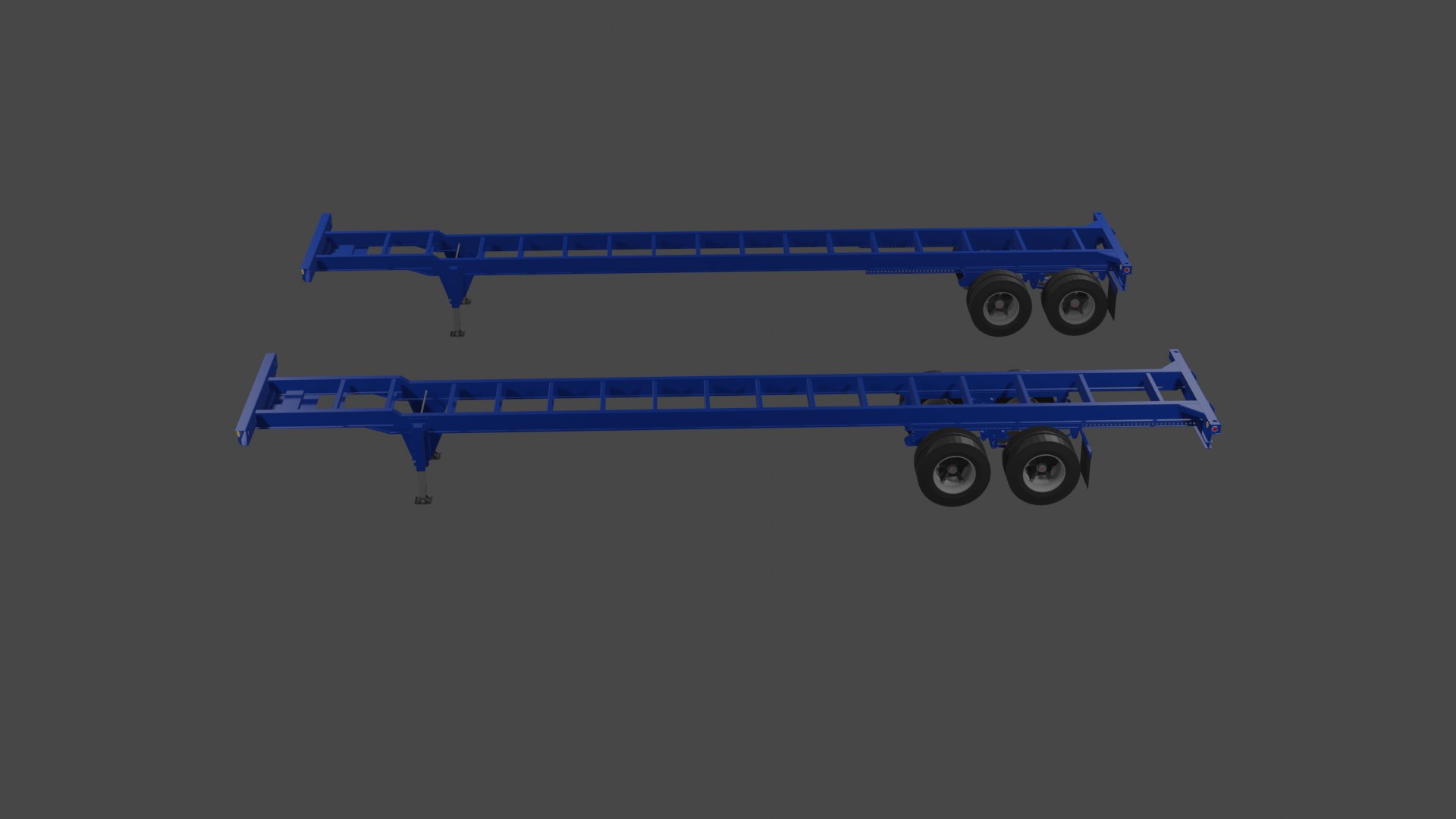 3D Shipping Container Trailer For 45 Foot Containers - TurboSquid 1775360