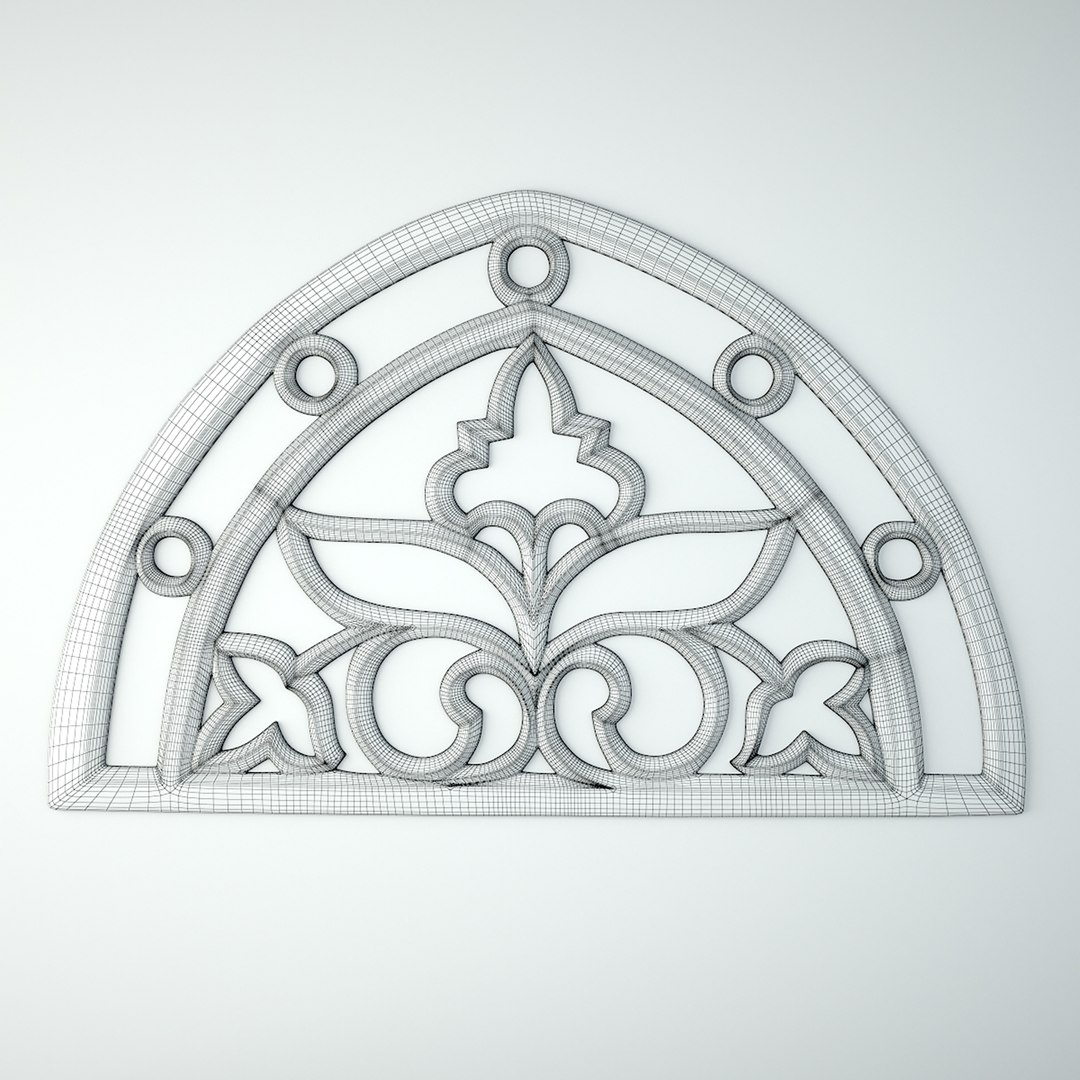 Vintage Arch Transom Mirror 3D Model - TurboSquid 2129027