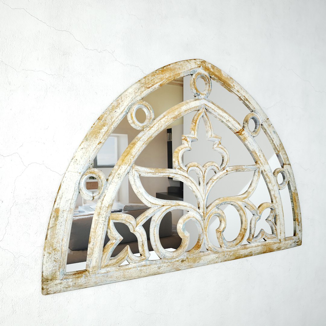 Vintage Arch Transom Mirror 3D Model - TurboSquid 2129027