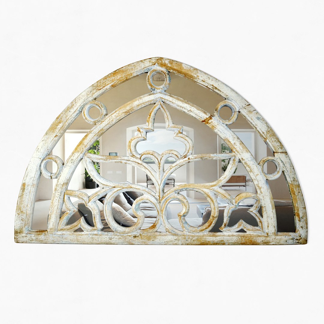Vintage Arch Transom Mirror 3D Model - TurboSquid 2129027
