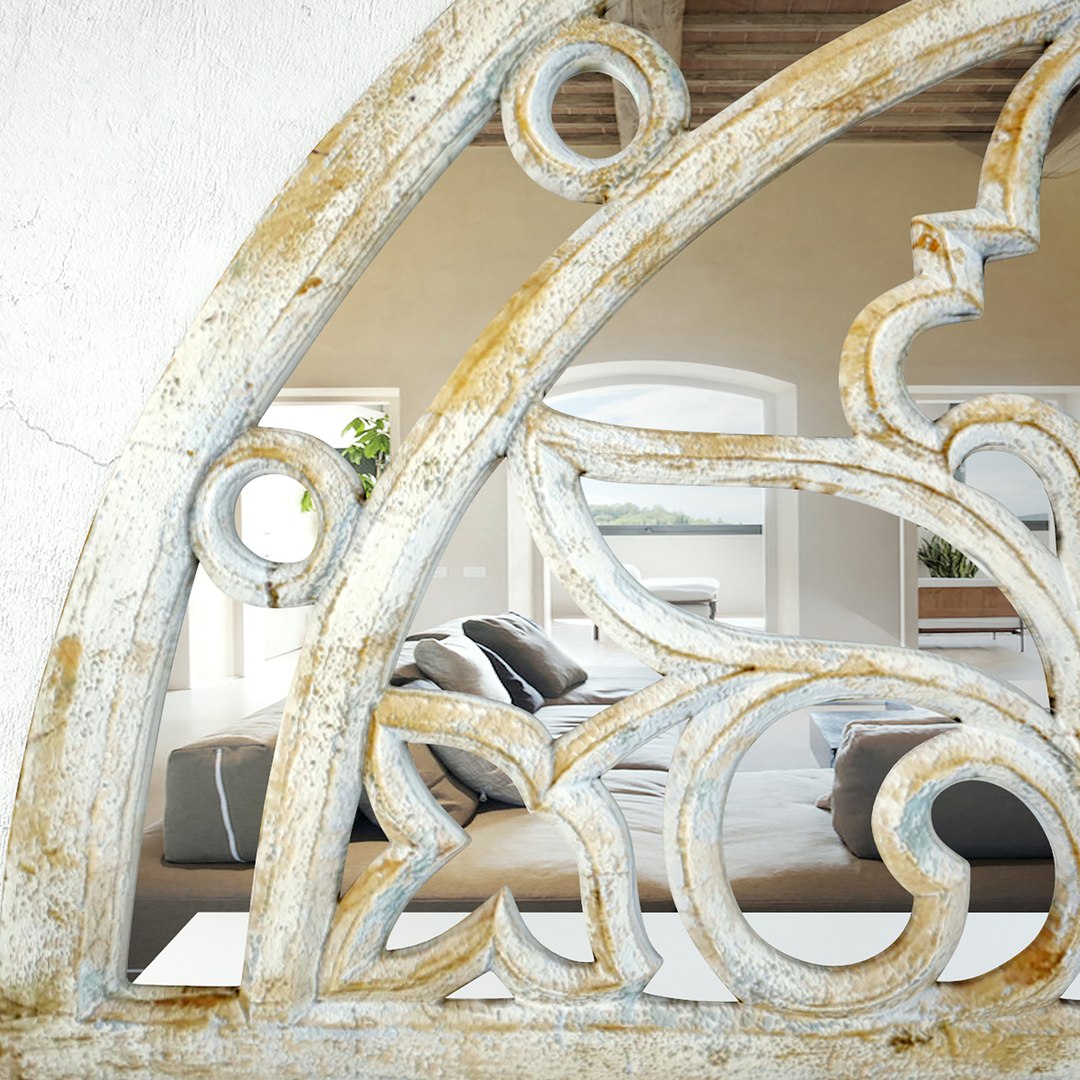 Vintage Arch Transom Mirror 3D Model - TurboSquid 2129027