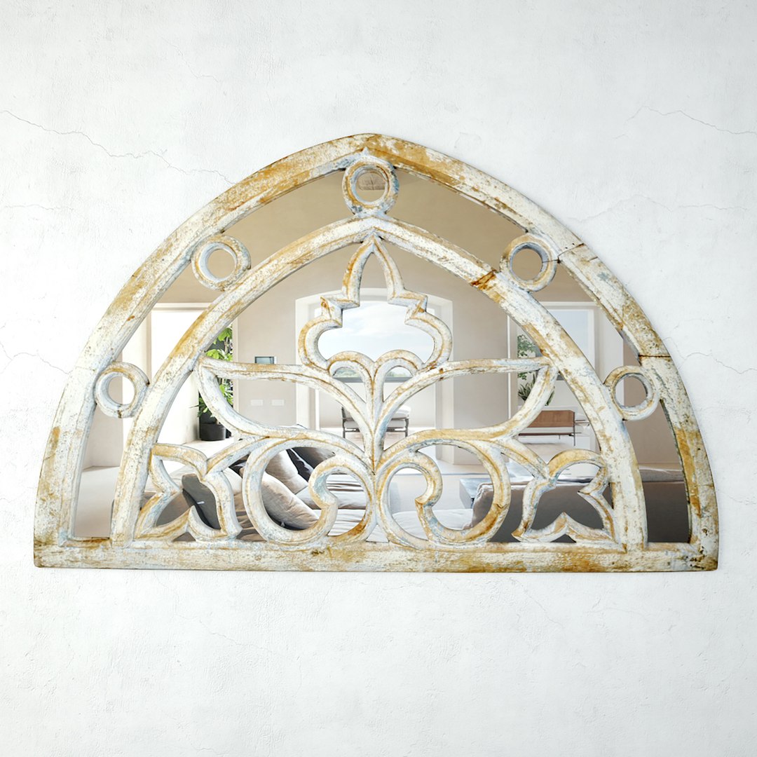 Vintage Arch Transom Mirror 3D Model - TurboSquid 2129027