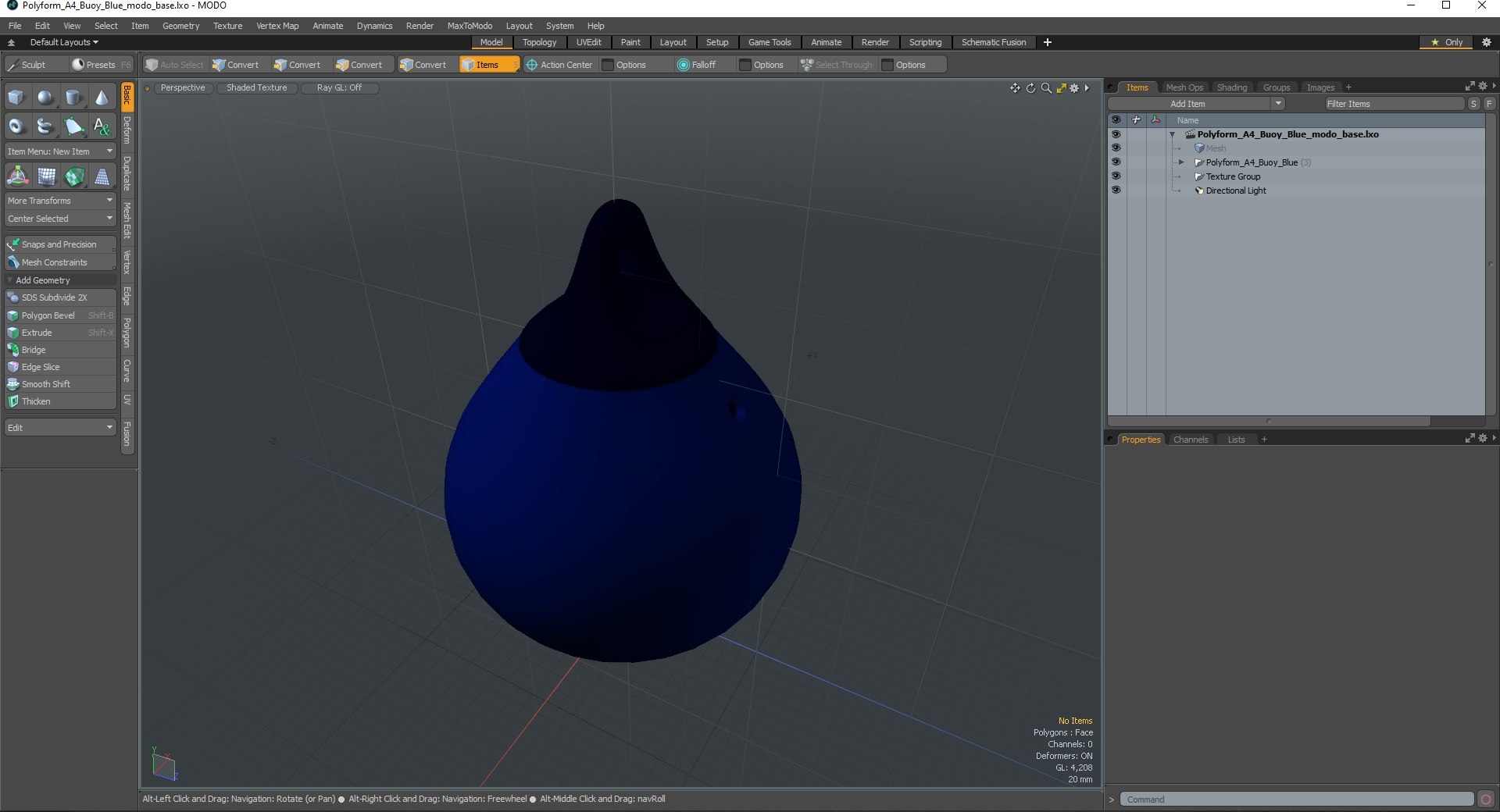 3D Polyform A4 Buoy Blue - TurboSquid 2093455