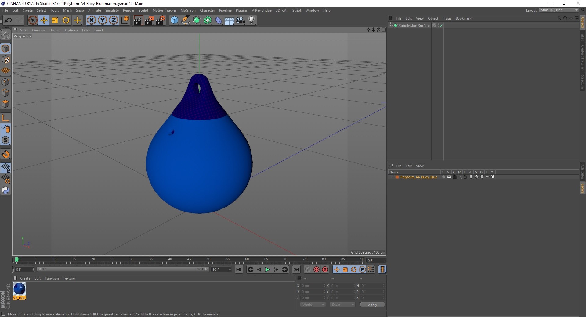 3D Polyform A4 Buoy Blue - TurboSquid 2093455