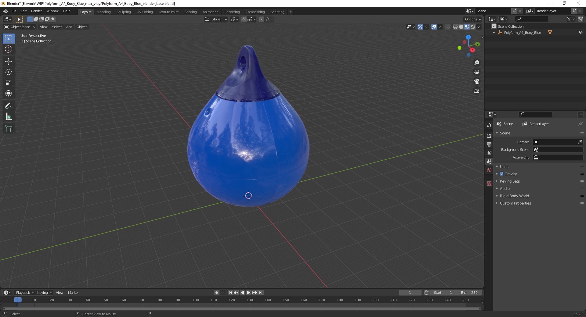 3D Polyform A4 Buoy Blue - TurboSquid 2093455