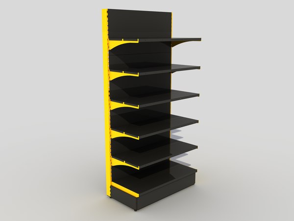 3D retail shelves rack model - TurboSquid 1545494