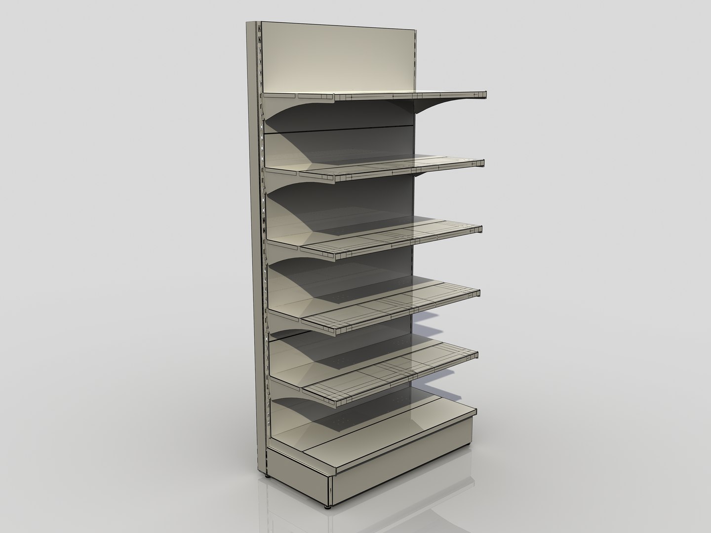 3D Retail Shelves Rack Model - TurboSquid 1545494