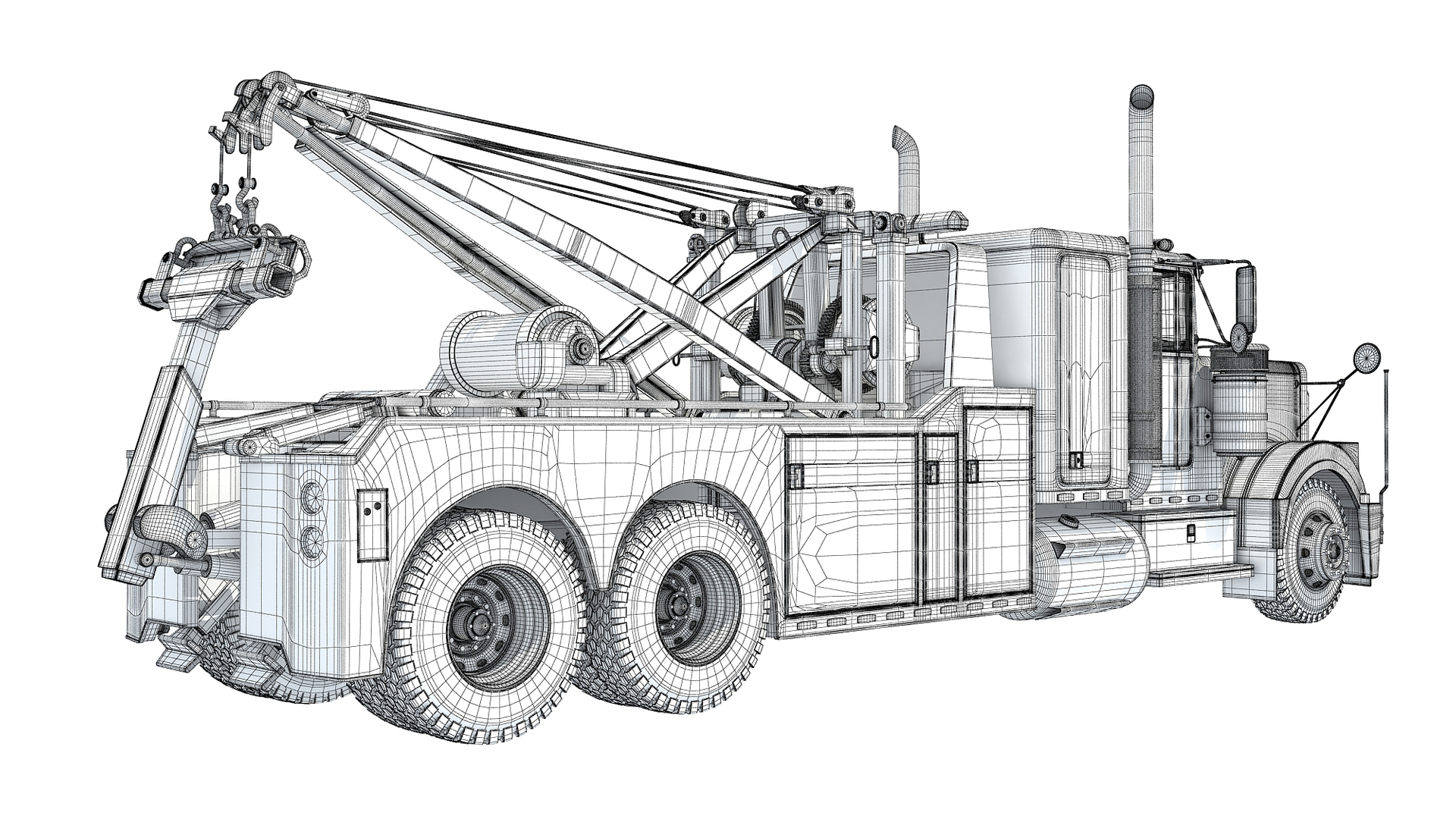 Recovery Service Tow Truck 3D model - TurboSquid 1818636