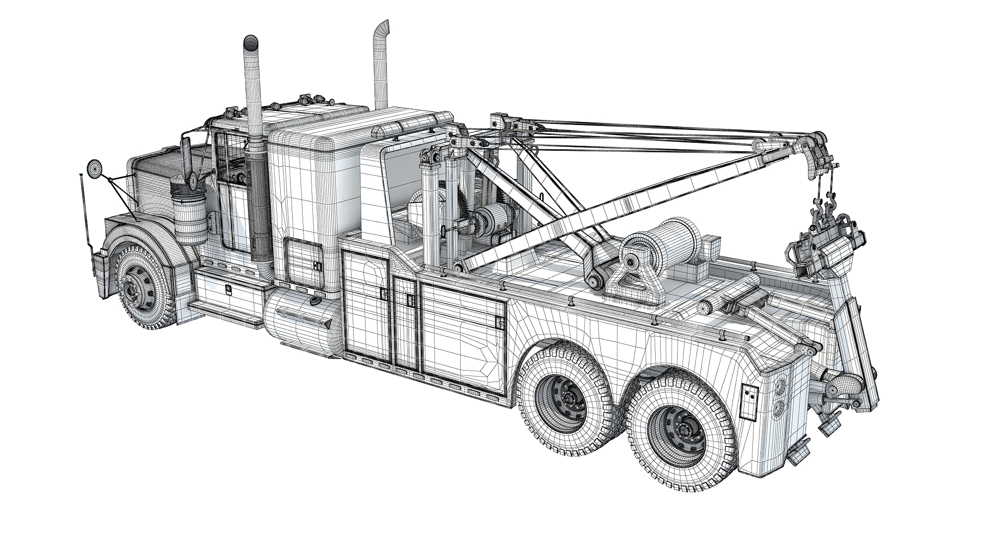 Recovery Service Tow Truck 3D model - TurboSquid 1818636