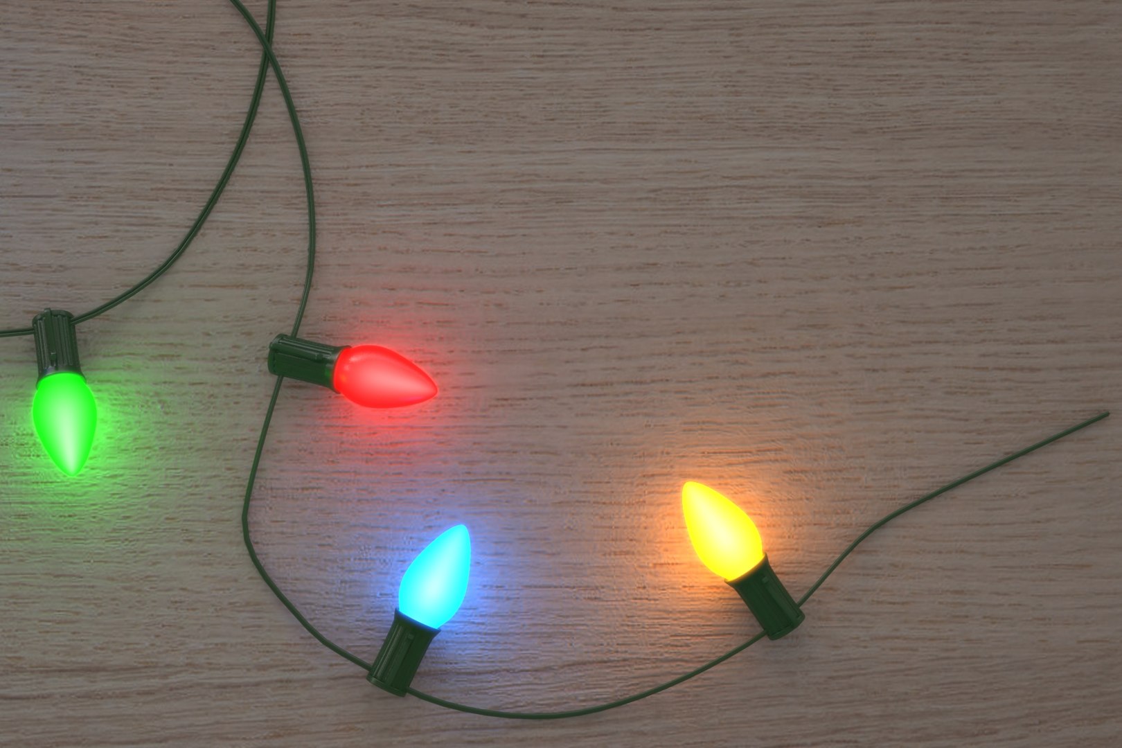 String Christmas Lights V5 3D - TurboSquid 1473541