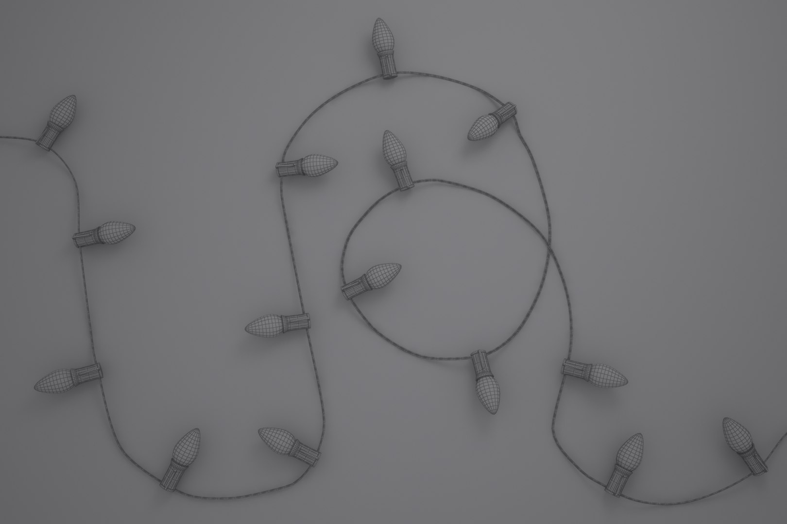 String Christmas Lights V5 3D - TurboSquid 1473541