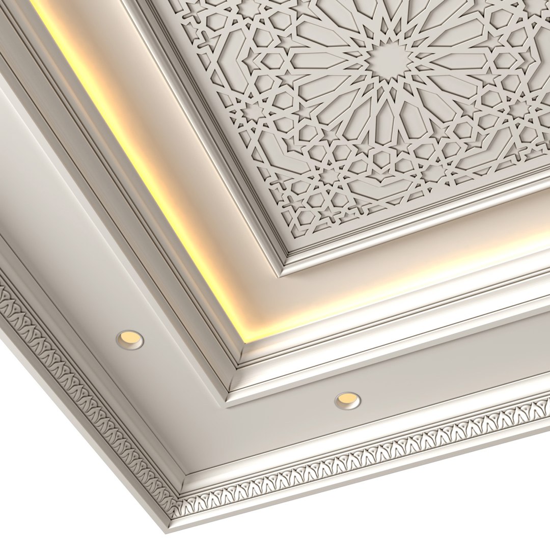 3D Ceiling in oriental style Arabic Ceiling model - TurboSquid 1972786