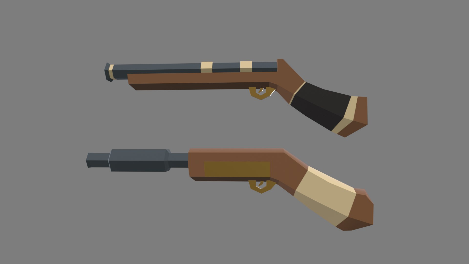 Stylized Guns Lowpoly 3D Model - TurboSquid 2407636