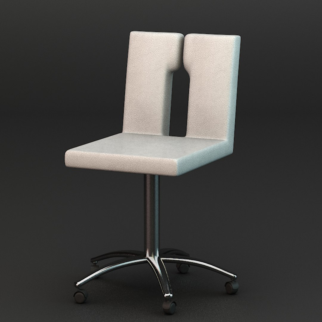 white chair 3d model