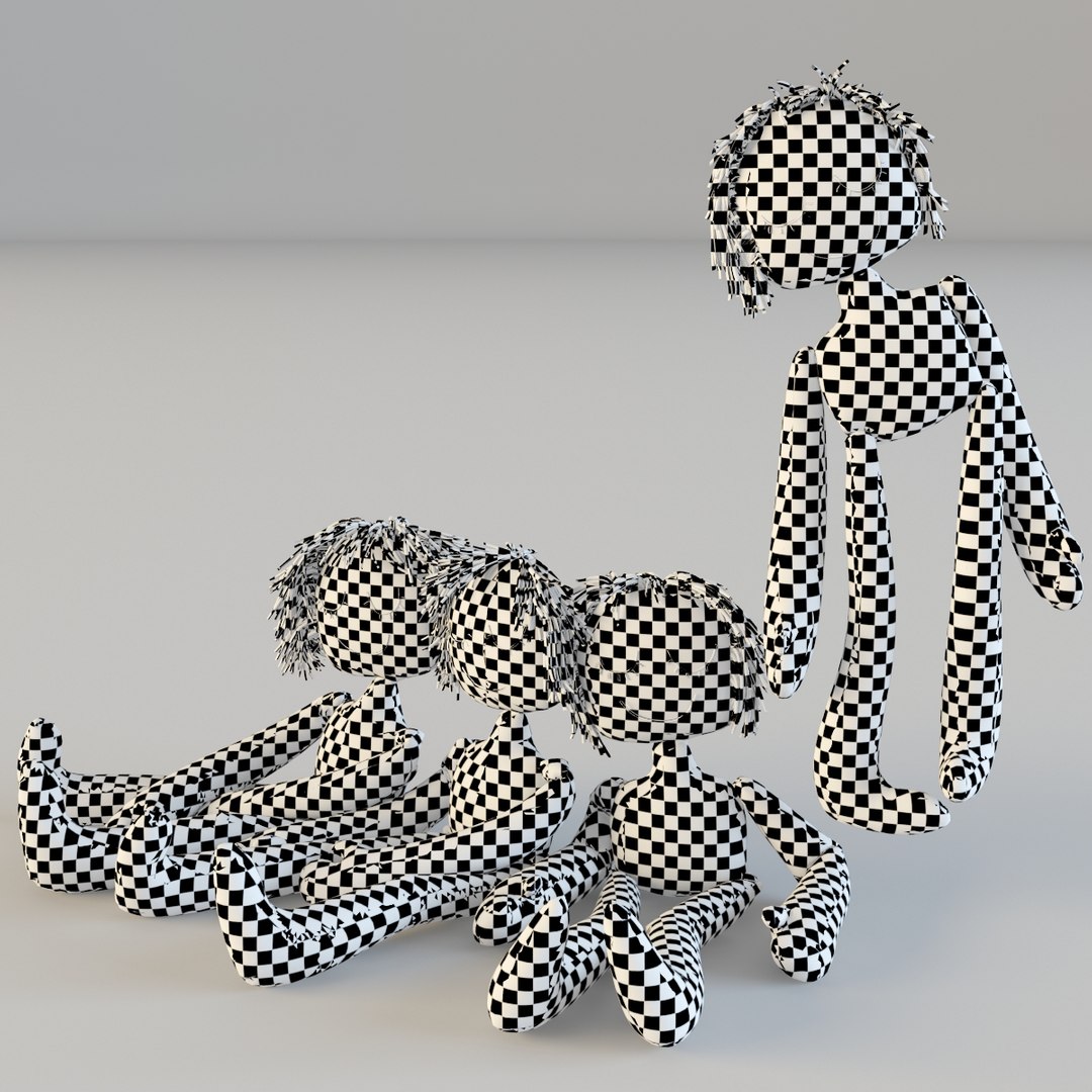 3d Model Of Dolls Textile