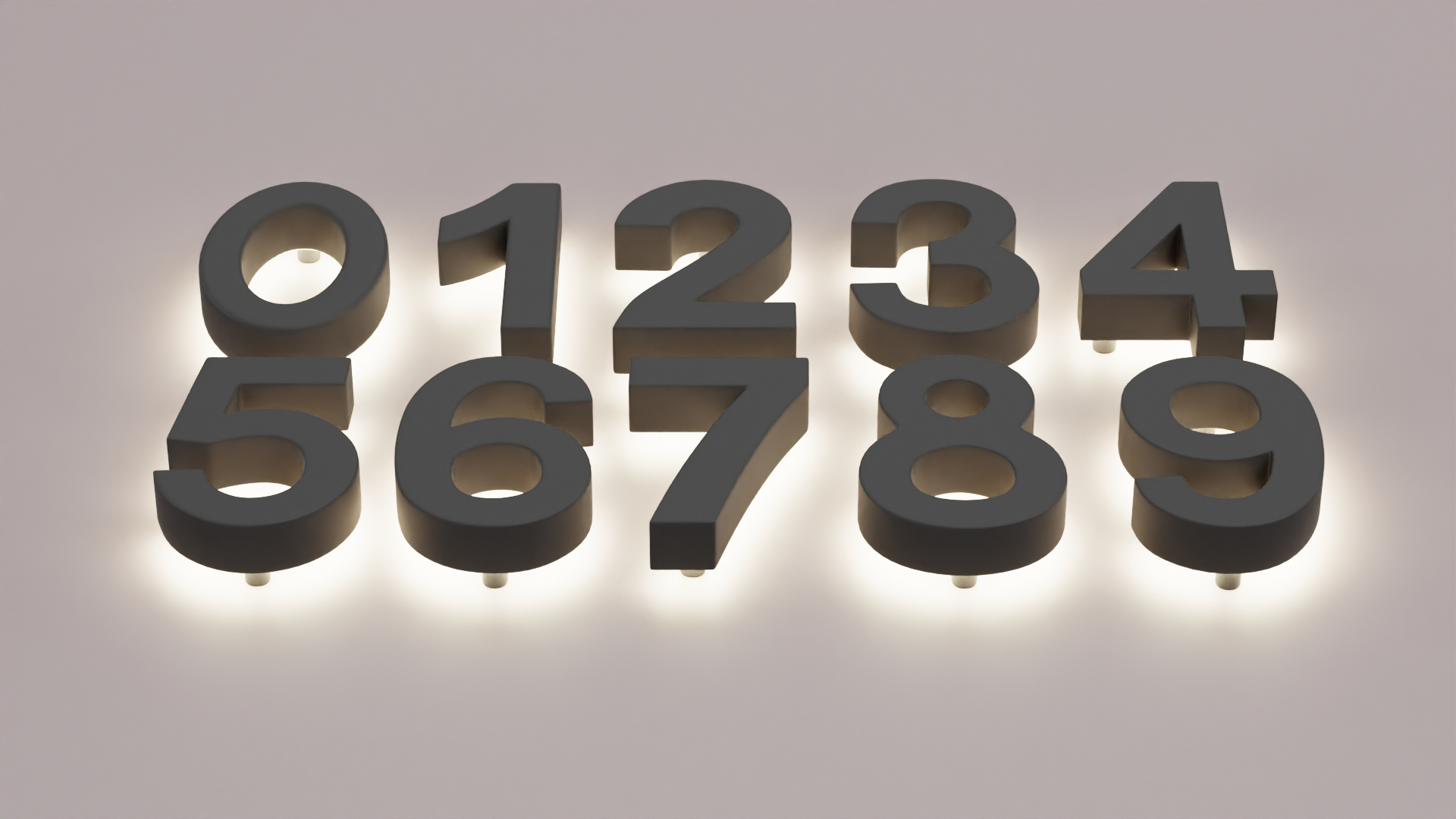 Number Lights 3D Model - TurboSquid 2132922