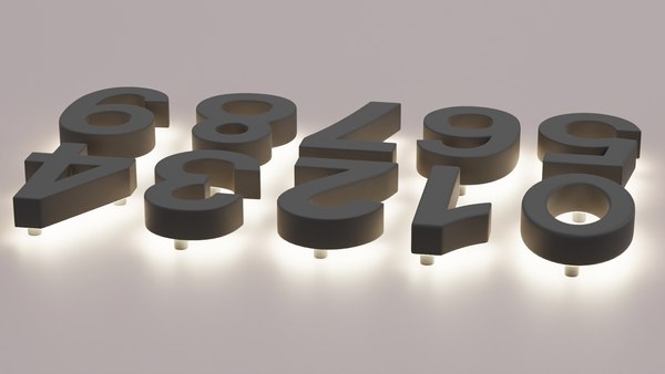 modelo 3d Luces numéricas - TurboSquid 2132922