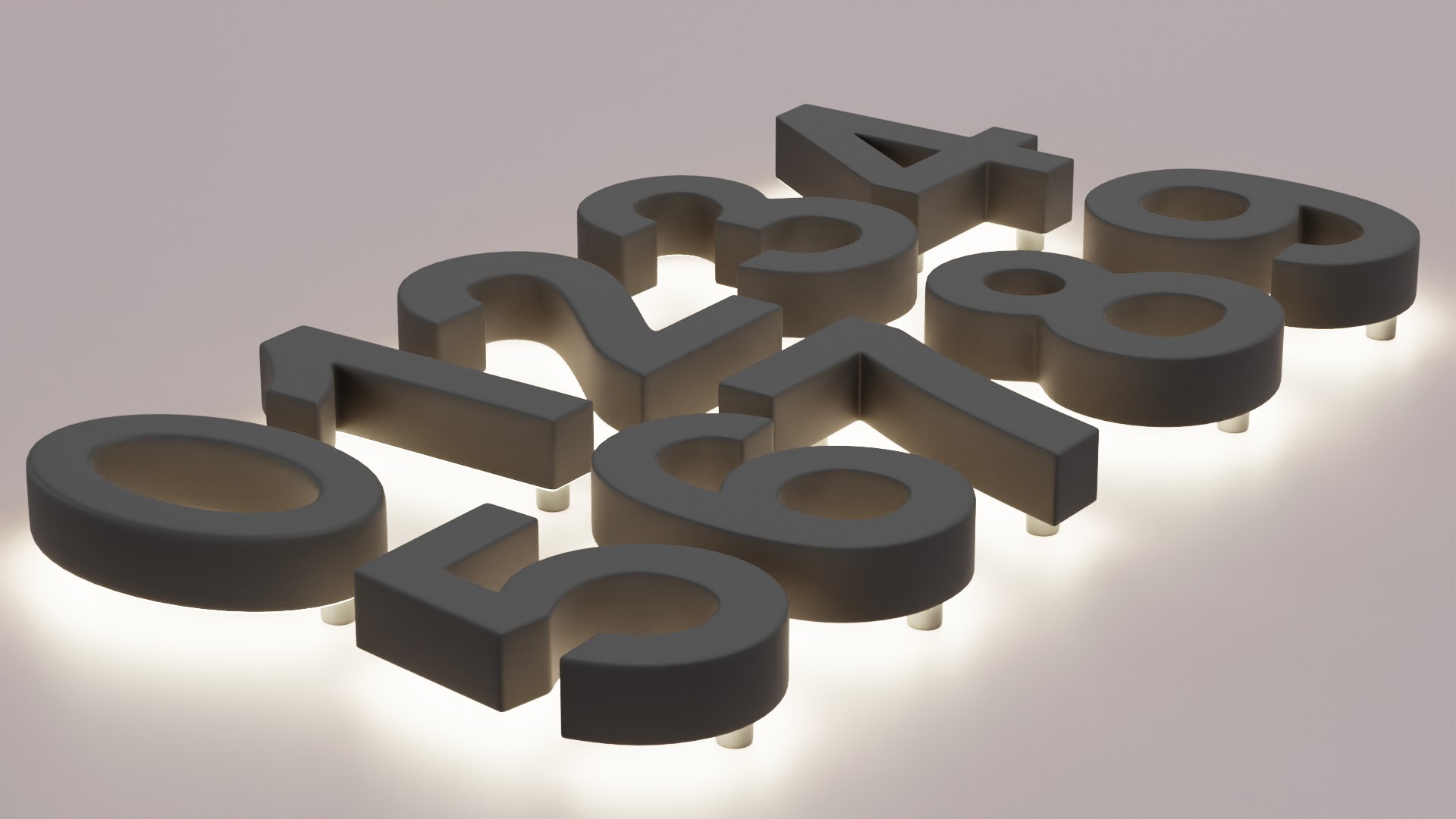 Number Lights 3D Model - TurboSquid 2132922