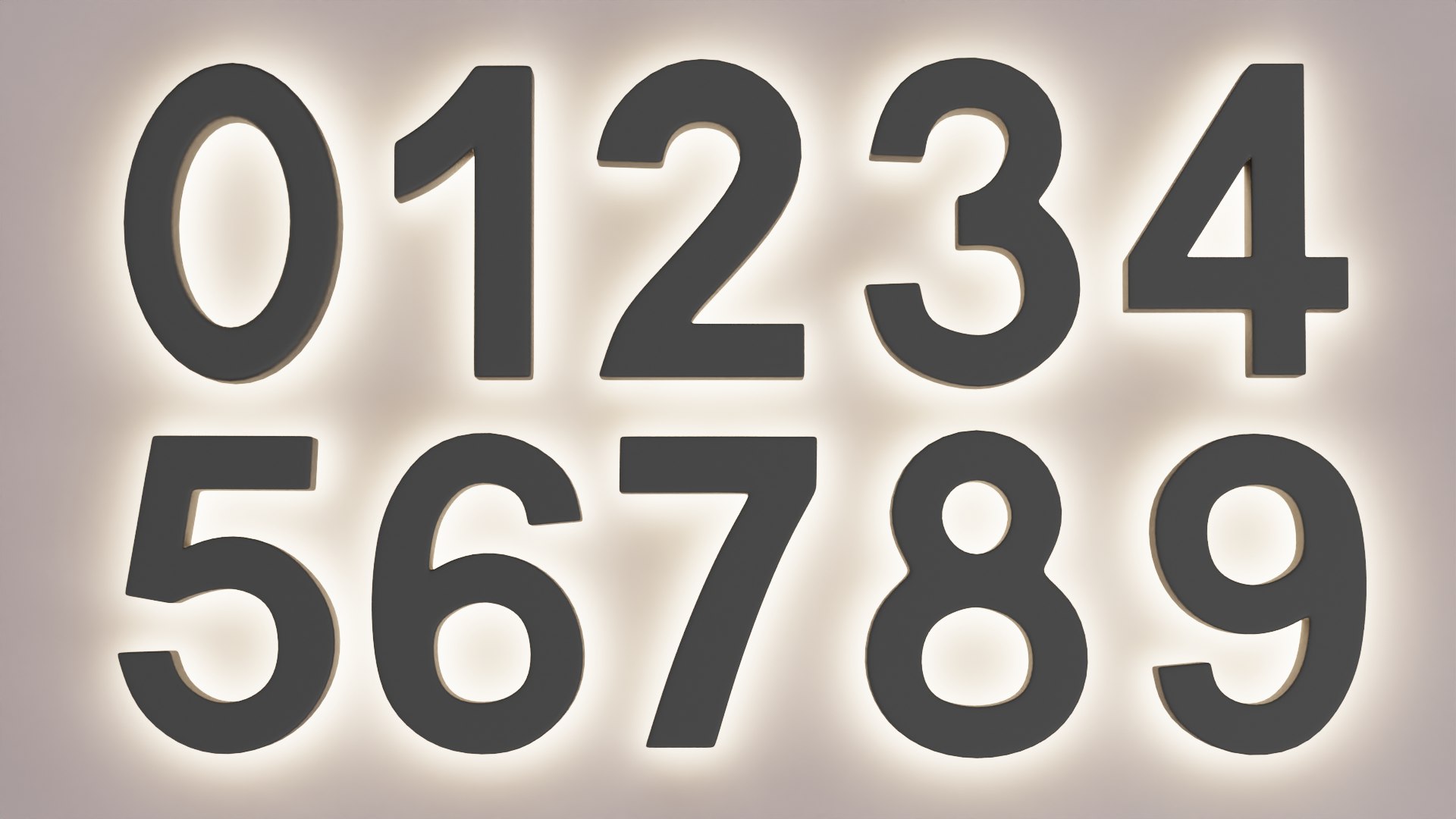 Number Lights 3D Model - TurboSquid 2132922