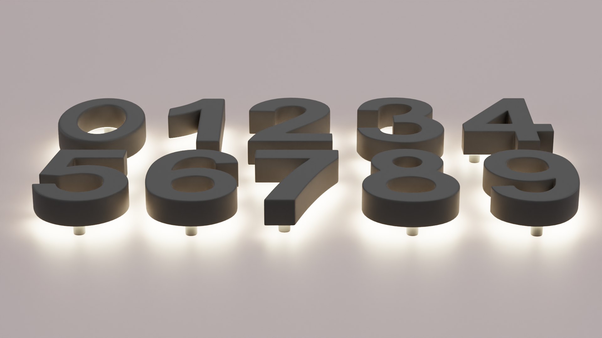 Number Lights 3D Model - TurboSquid 2132922