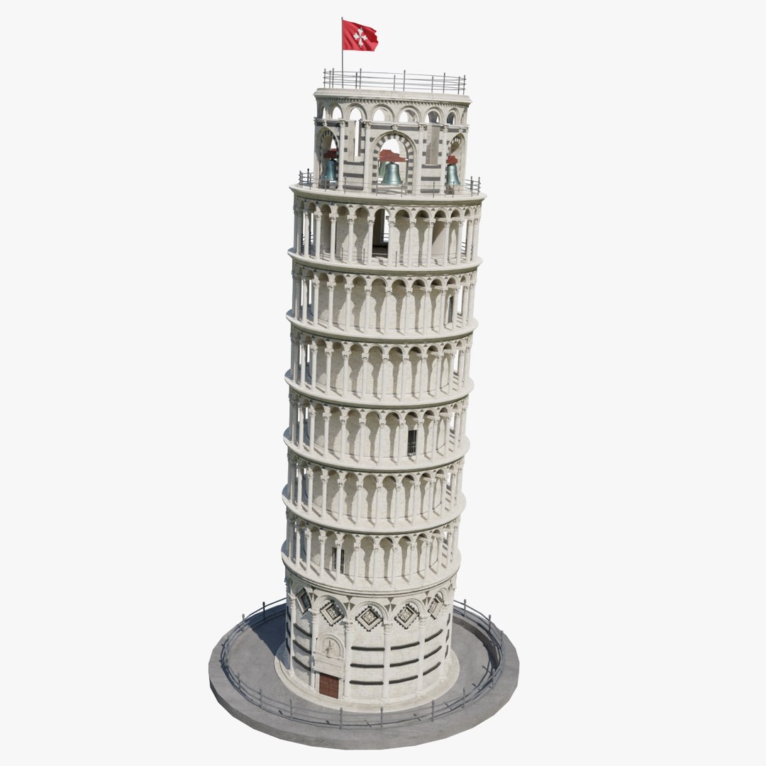 3D The Leaning Tower of Pisa model - TurboSquid 2104358