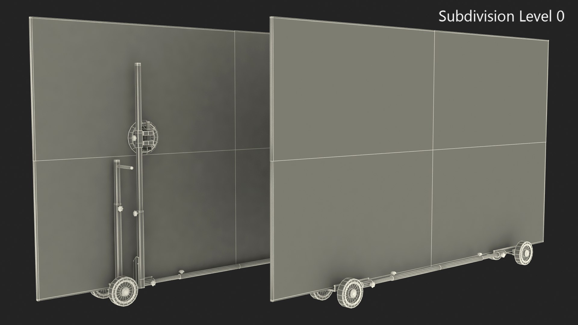 Panel transport trolley glass 3D model - TurboSquid 1693110