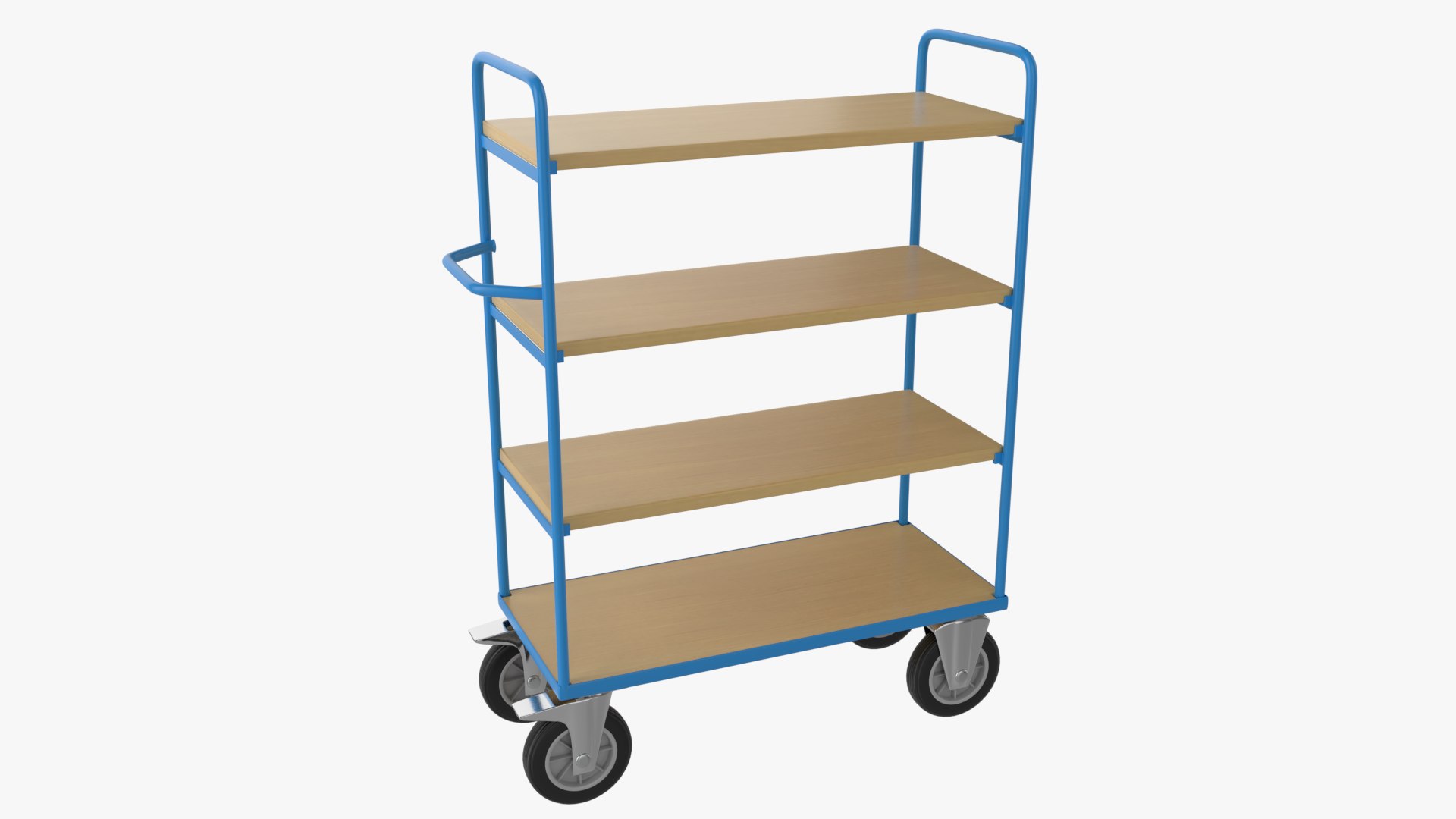 3D Shelved Trolley Service Table Model - TurboSquid 2314416