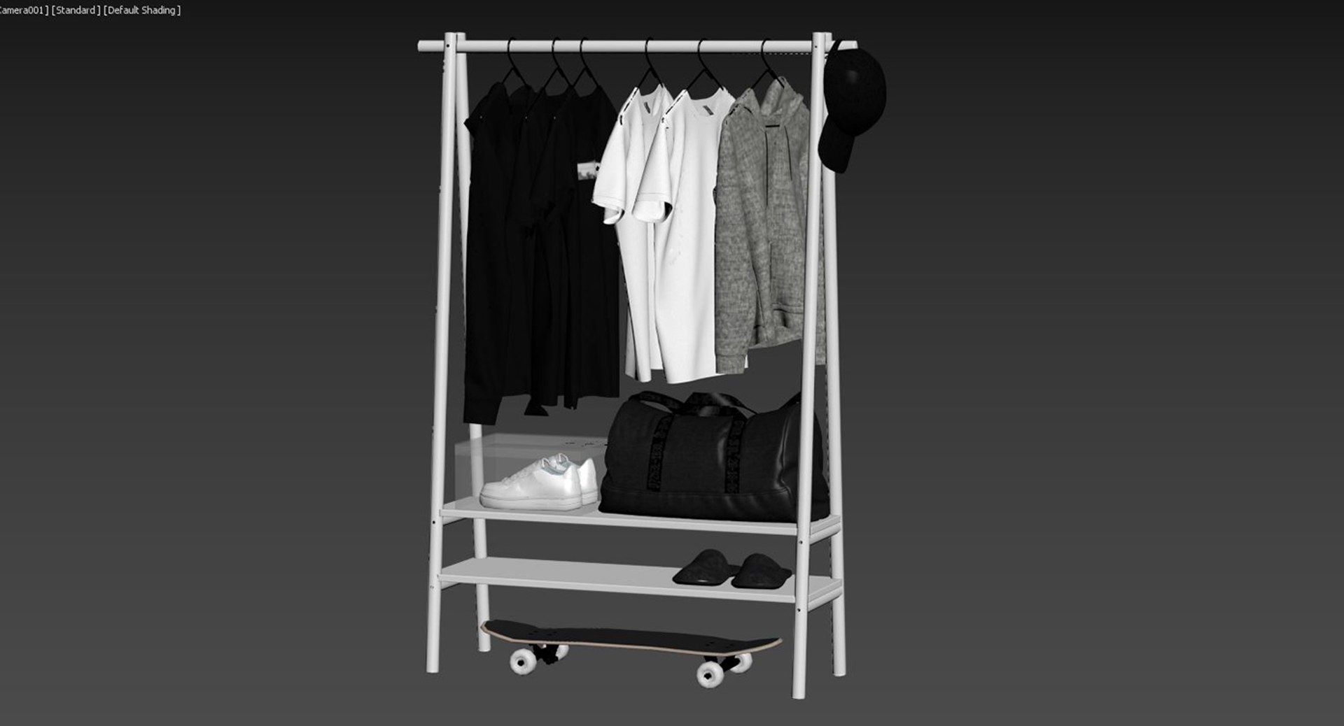 Realistic clothes rack 3D model - TurboSquid 1307136