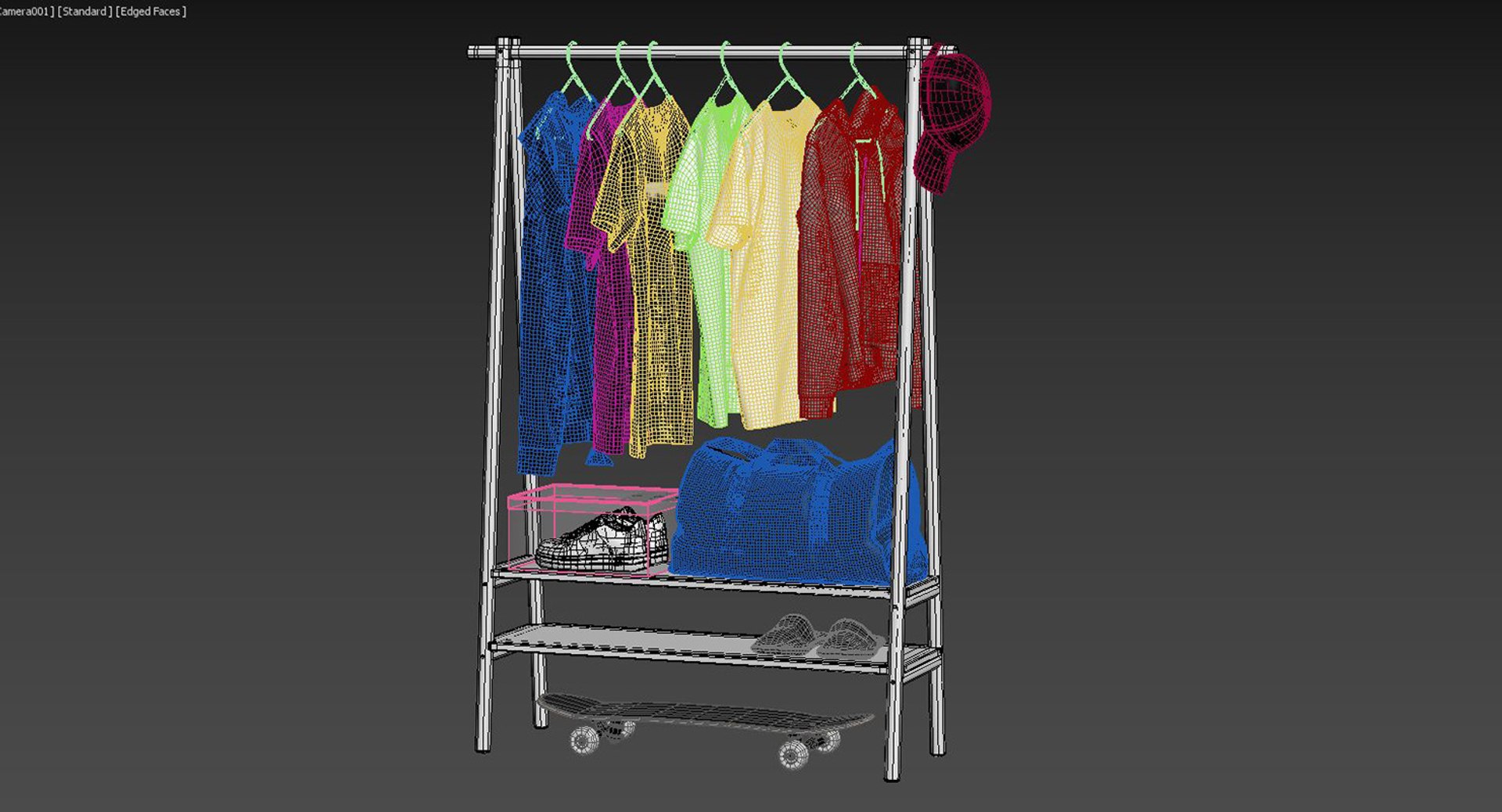 Realistic clothes rack 3D model - TurboSquid 1307136