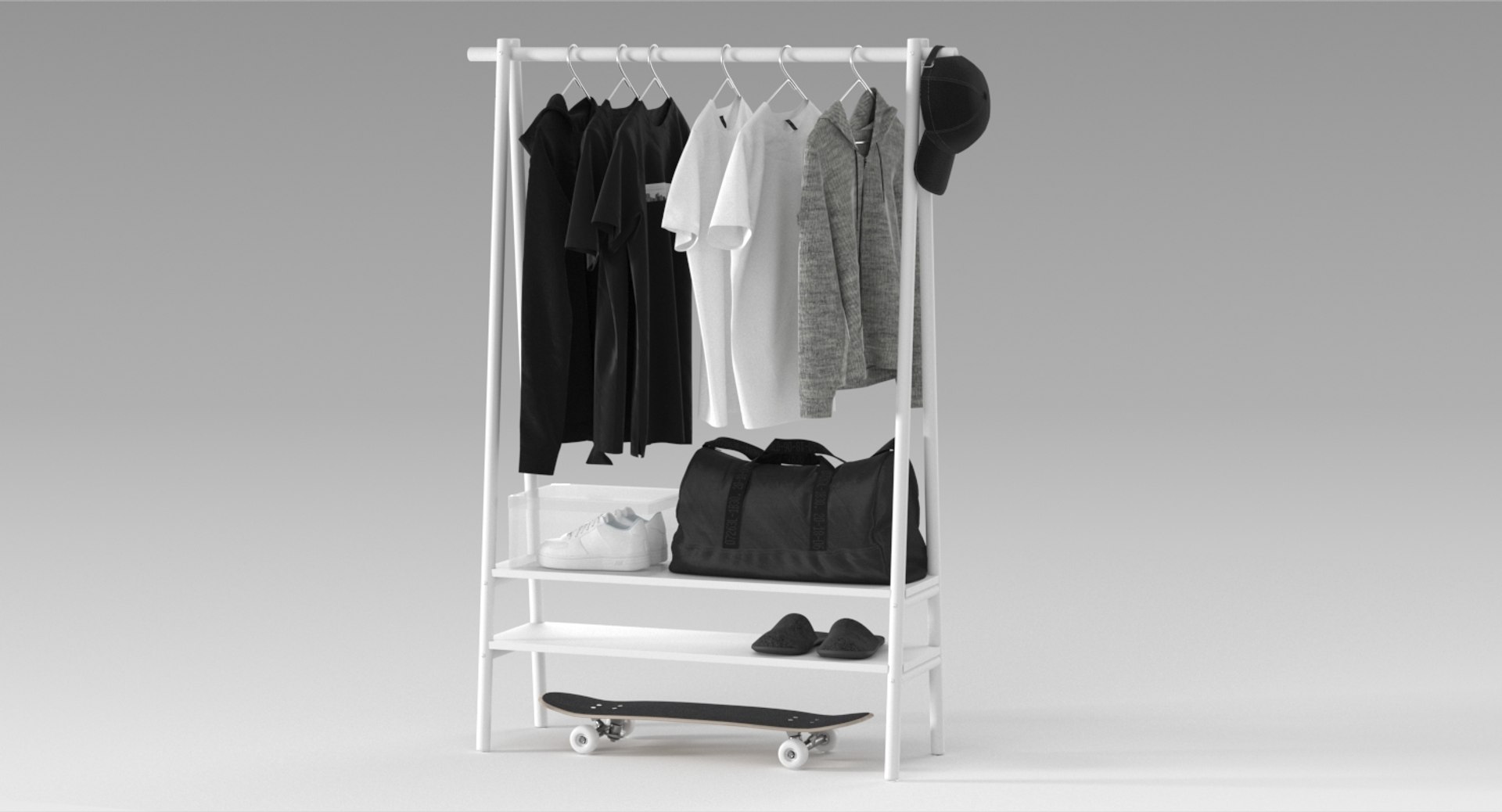 Realistic Clothes Rack 3D Model - TurboSquid 1307136