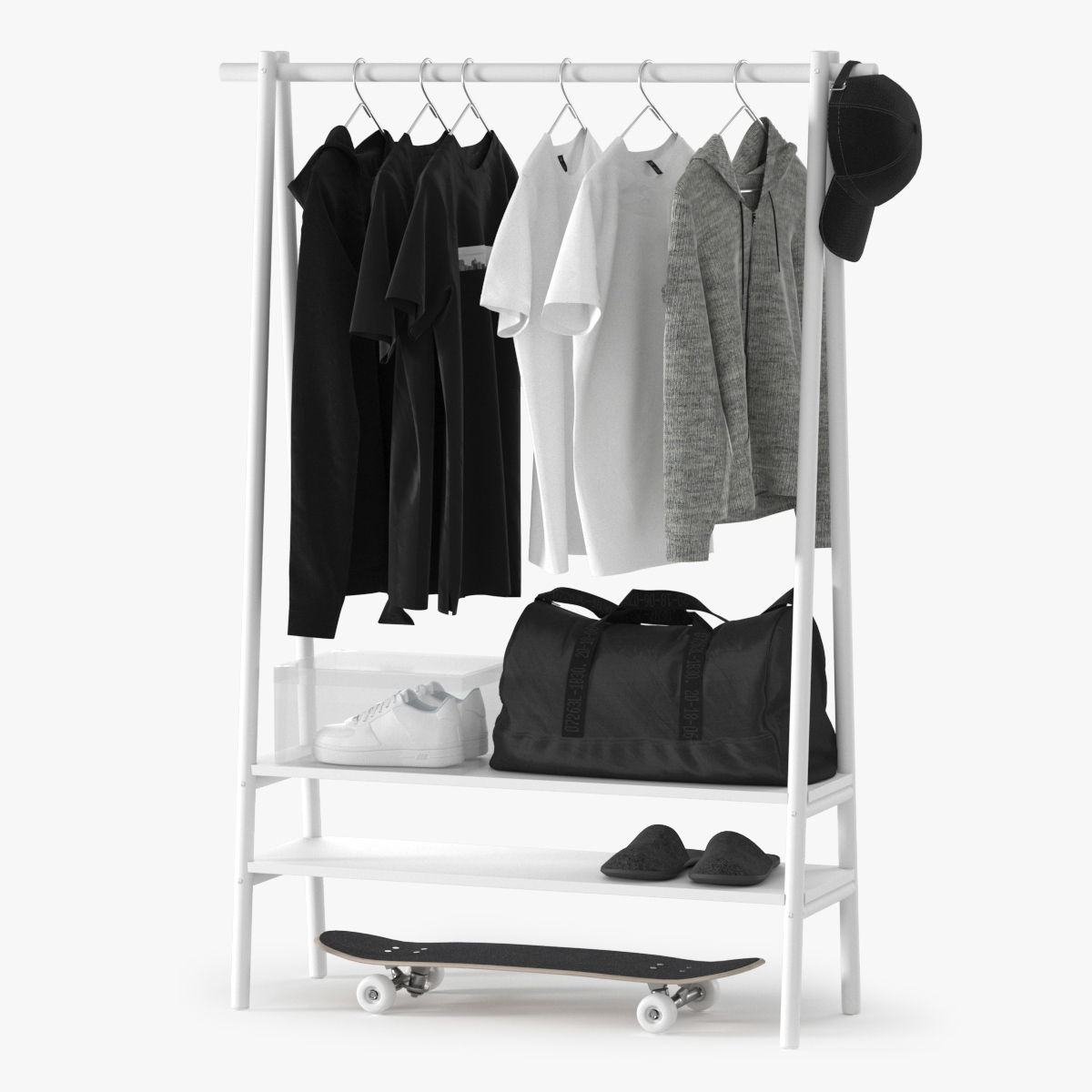 modelo 3d Ropa en Rack - TurboSquid 1307136