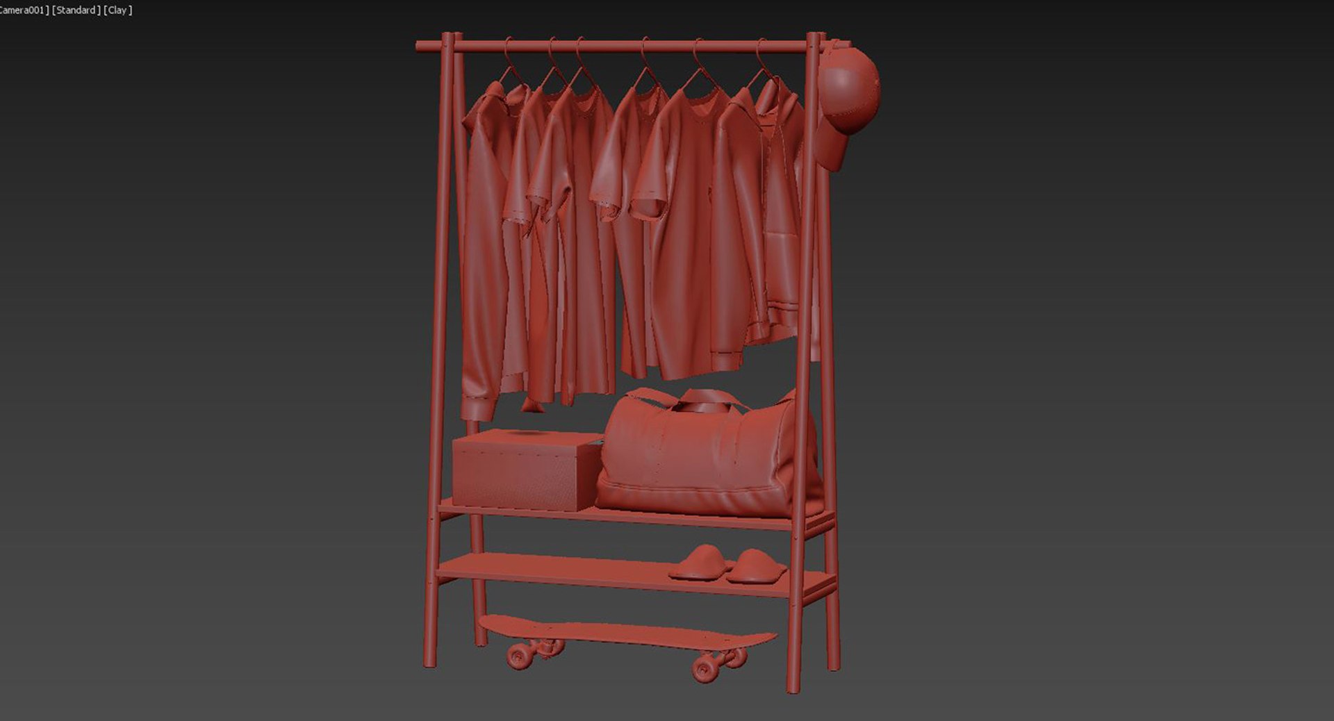 Realistic clothes rack 3D model - TurboSquid 1307136