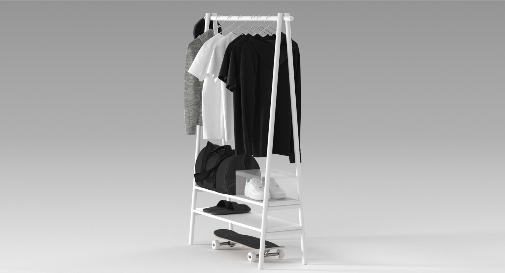 Realistic Clothes Rack 3D Model - TurboSquid 1307136
