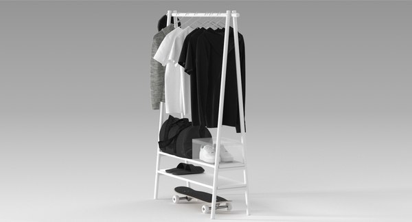 Realistic clothes rack 3D model - TurboSquid 1307136