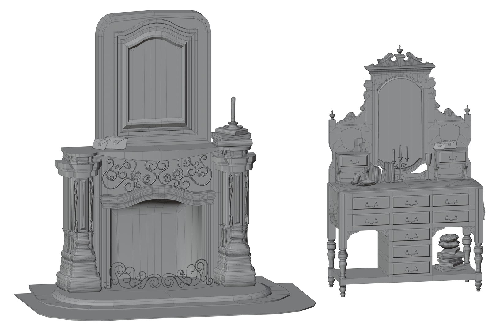 Isometric Victorian Room 3D Model - TurboSquid 2360955