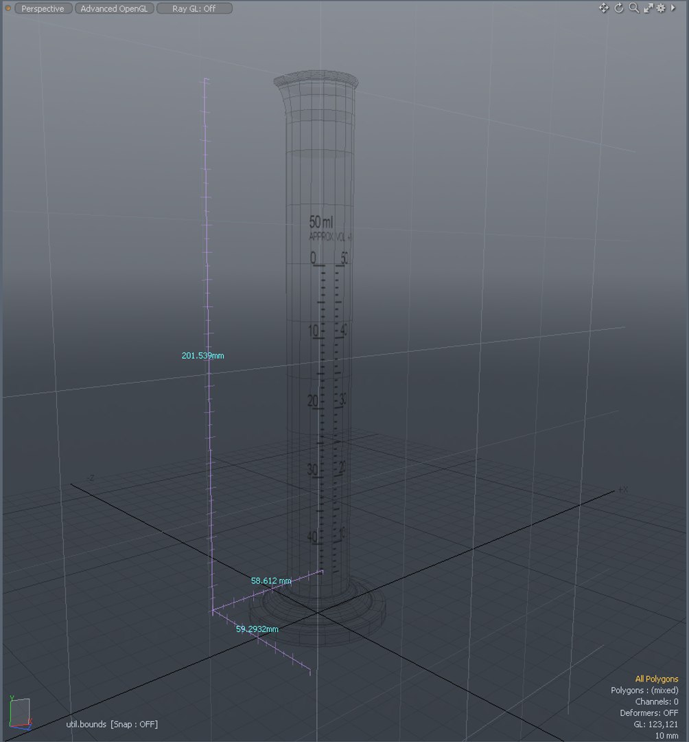 Laboratory cylinder 50ml 3D model - TurboSquid 1192477