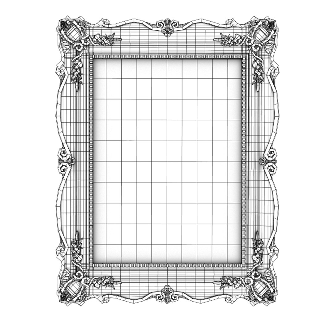 3d Model Vintage Picture Frame