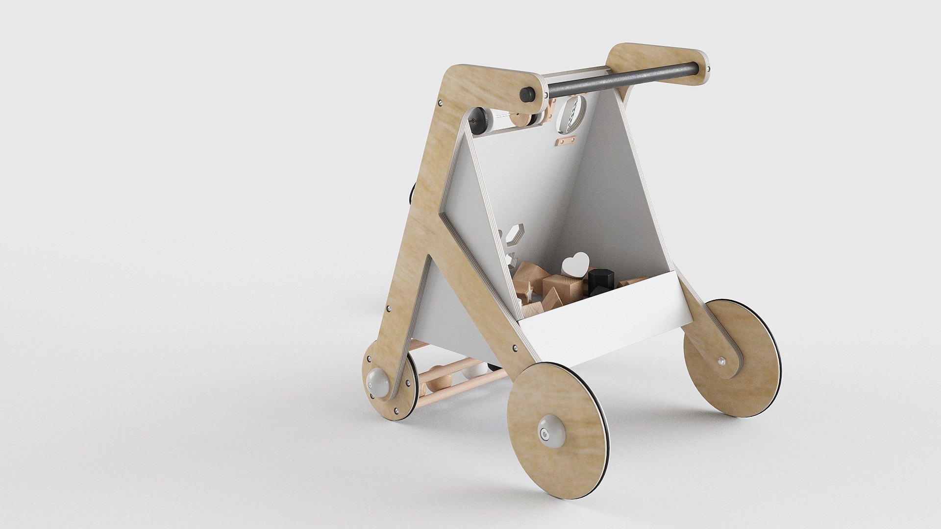 3D Model Interactive Walkers Activity Baby Push Walker - TurboSquid 2225474