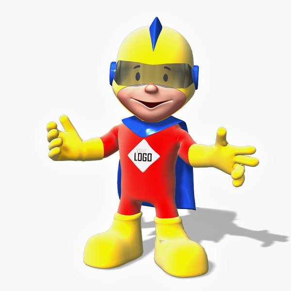 obj cartoon hero boy