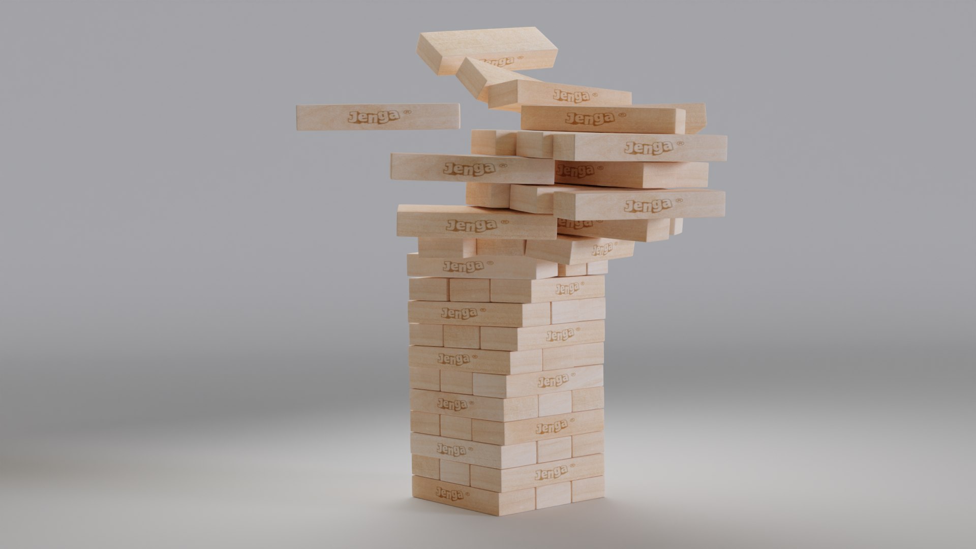 3D Jenga Tower Game Customizable Low-poly 3D model - TurboSquid 2121754