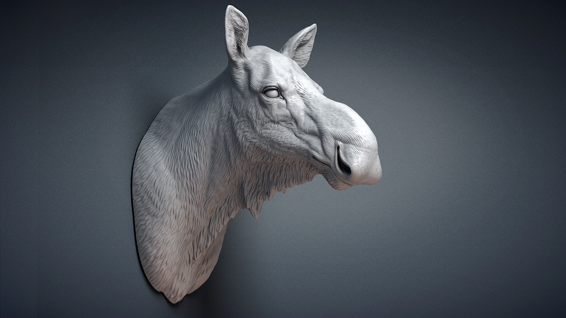 Moose Animal Head Sculpture 3D Model - TurboSquid 1653967
