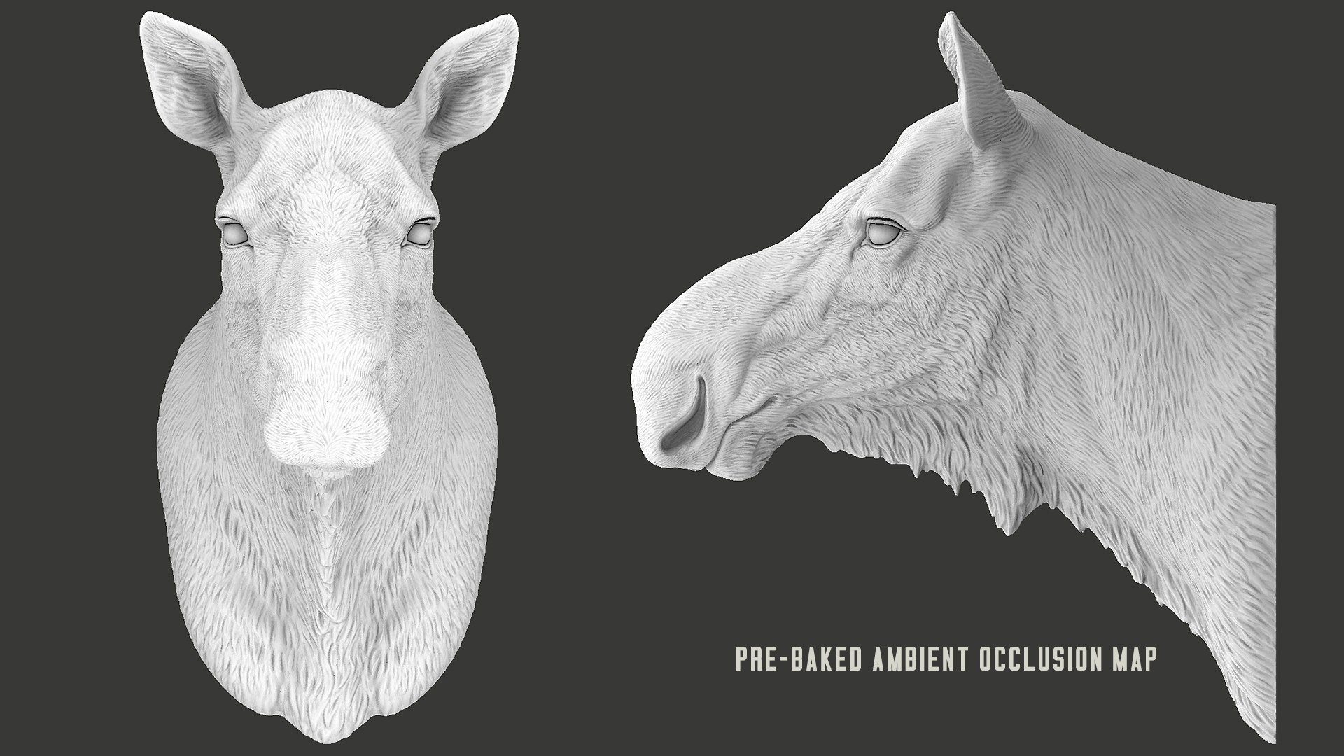Moose Animal Head Sculpture 3D Model - TurboSquid 1653967
