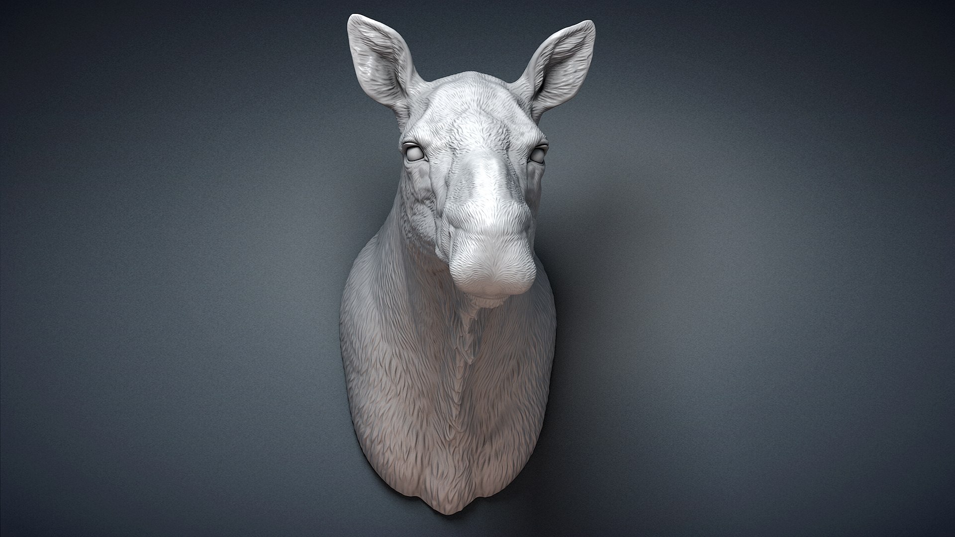 Moose Animal Head Sculpture 3D Model - TurboSquid 1653967