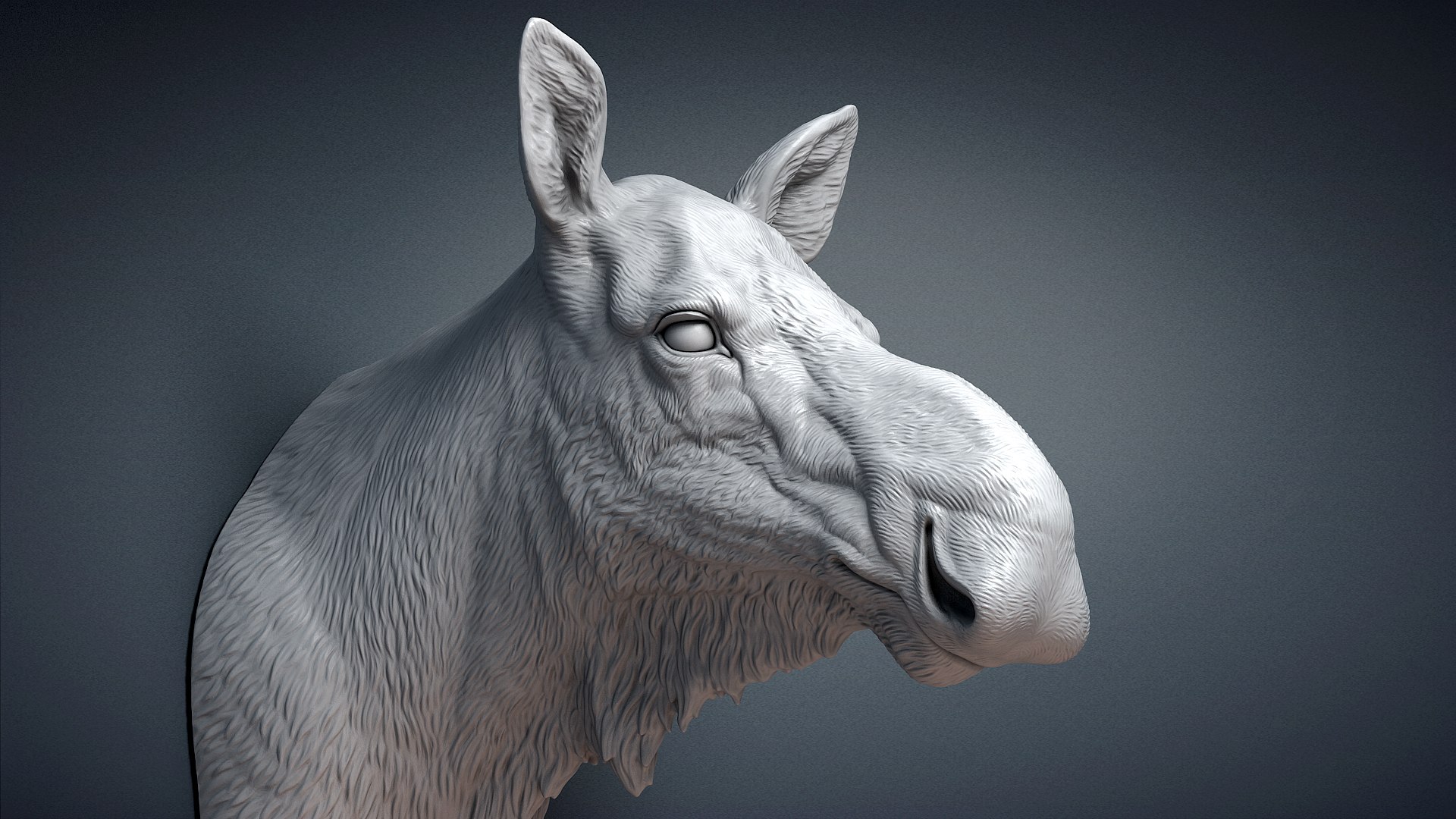 Moose Animal Head Sculpture 3D Model - TurboSquid 1653967