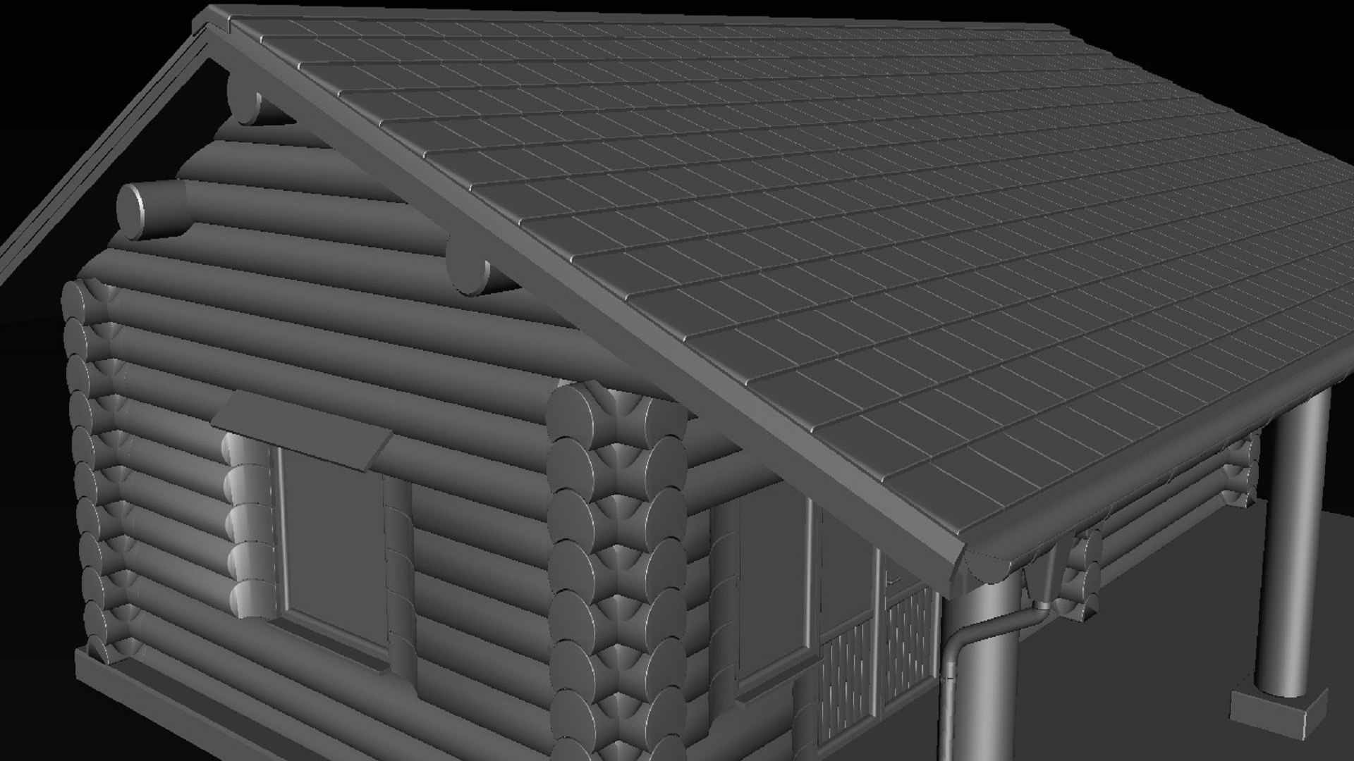 3D Log Cabin - TurboSquid 2100092