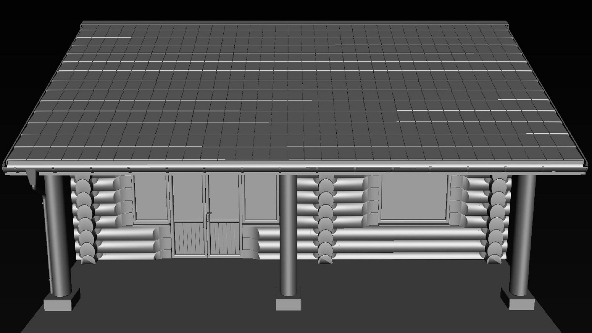 3D Log Cabin - TurboSquid 2100092