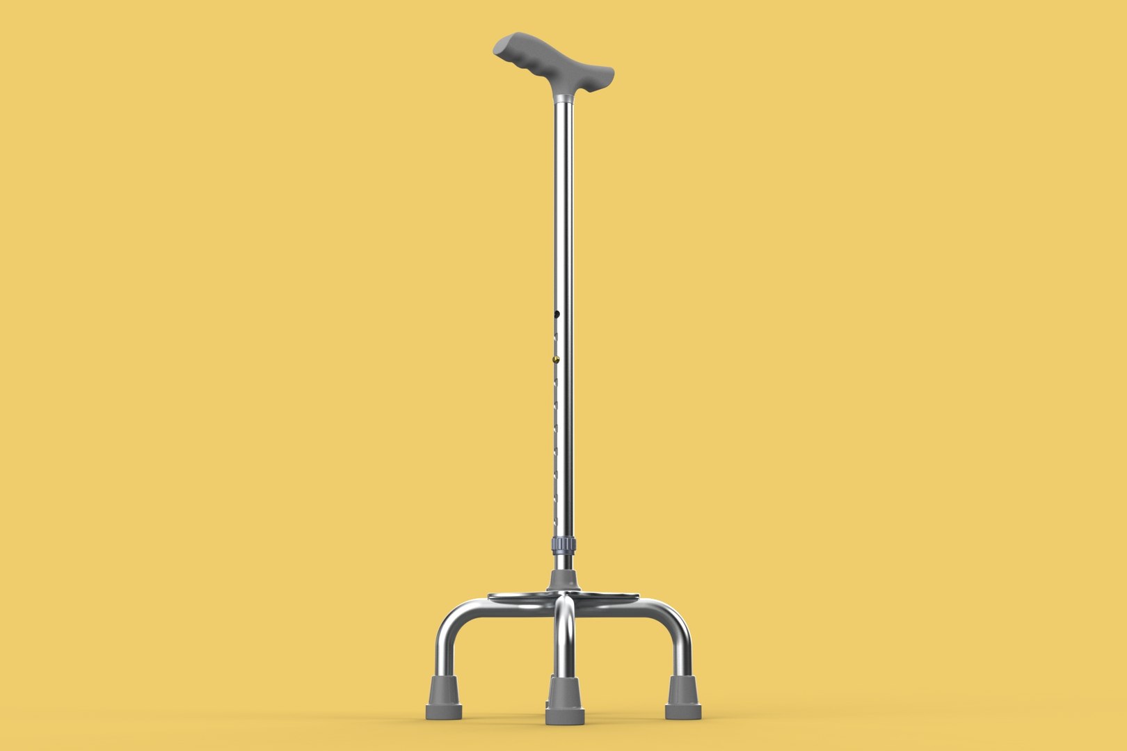 QUADRIPOD WALKING AID ELDERLY STICK CANE POLE QUAD FOOT 4 LEG 3D ...
