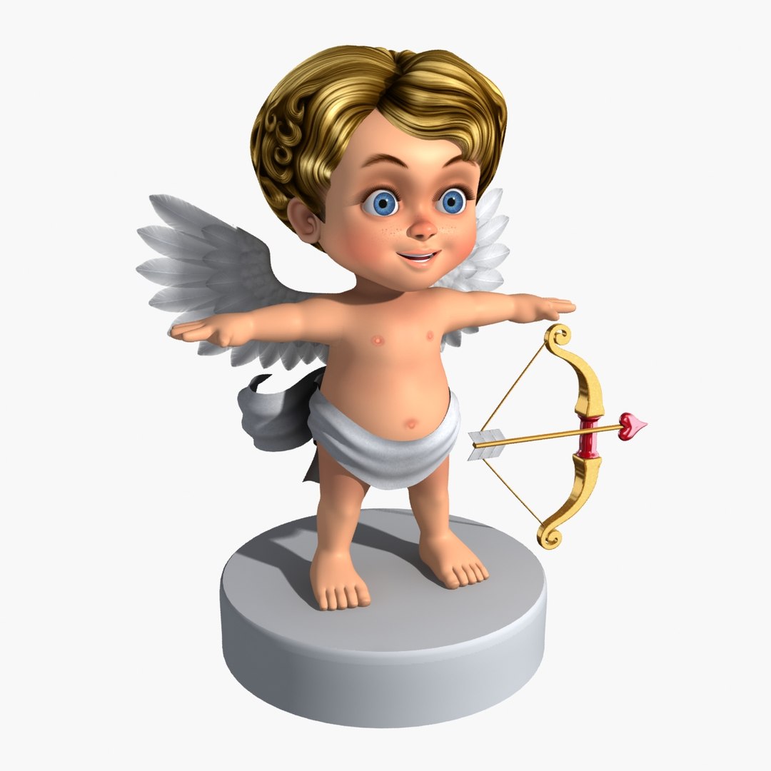 Cartoon Character Cupid 3d Model